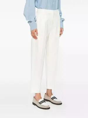 Brunello Cucinelli Pleated Cropped Trousers