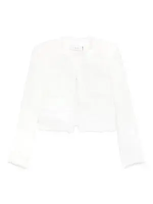IRO PARIS Frayed Tweed Jacket - White