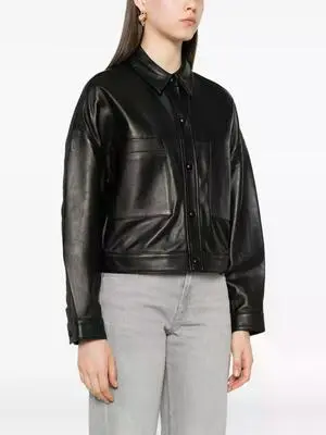 IRO PARIS Button-fastening Leather Jacket
