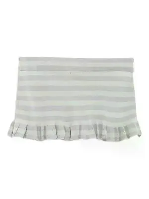 NIIHAI Striped Ruffle Hem Mini Skirt