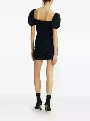 ROTATE BY BIRGER CHRISTENSEN Mini Dress With Puff Sleeves - Blue
