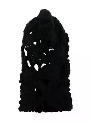 COMME DES GARÇONS TAO Floral Back-slit Balaclava - Black