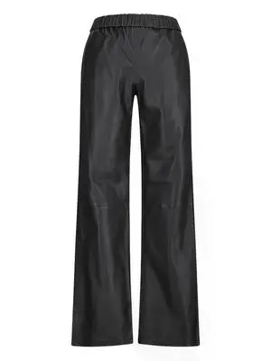 ENES Elastic-waist Leather Trousers
