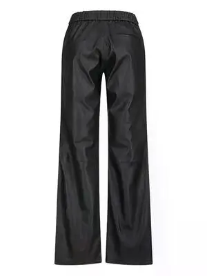 ENES Elastic-waist Leather Trousers