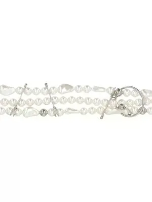 JUSTINE CLENQUET Pearl And Brass Choker