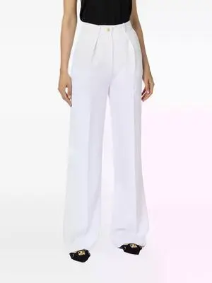 Elisabetta Franchi Pleated Trousers With Gold-button Detail