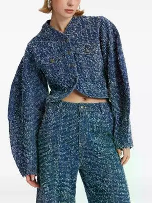 ROTATE BY BIRGER CHRISTENSEN Bubble Hem Trousers - Blue