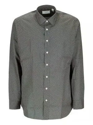 LARDINI Geometric-print Cotton Shirt