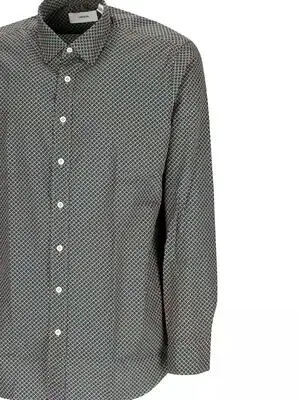 LARDINI Geometric-print Cotton Shirt