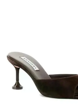 AQUAZZURA 65mm Bisous Fluted-heel Suede Sandals