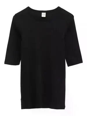 FLORE FLORE Three-quarter Sleeve T-shirt - Black