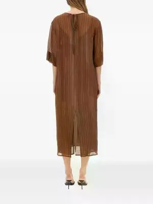 ALYSI Stripe-pattern Midi Dress