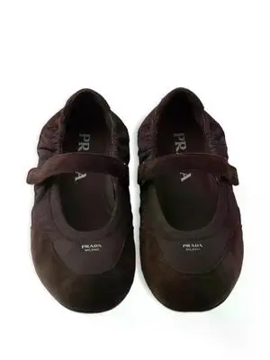 Prada Panelled Ballerina Flats