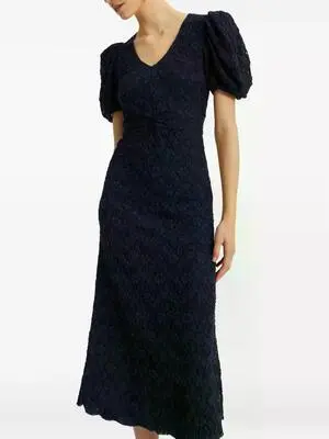 ROTATE BY BIRGER CHRISTENSEN Puff-sleeve Lace Midi Dress