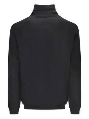 LARDINI Turtleneck Wool Sweater - Black