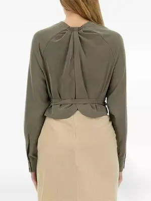 ALYSI Ruffle-detail Wrap Top