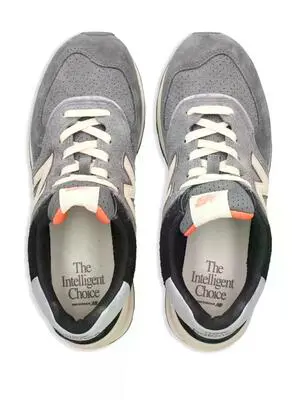 NEW BALANCE 574 Panelled Lace-up Sneakers - Grey