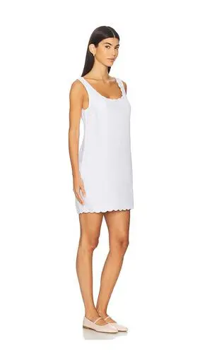 Onia Air Linen Scallop Shift Dress
