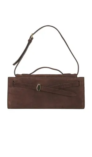 Veronica Beard Suede Dash Clutch Espresso
