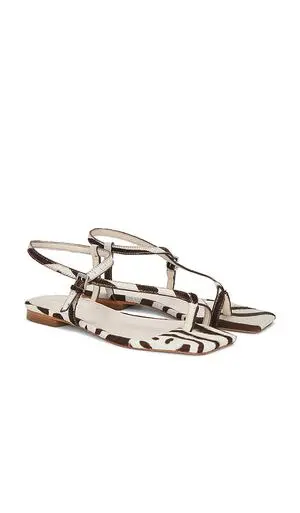Schutz Lisa Wild Sandal - Off Brown & Off White