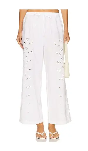 STONE COLD FOX Wide Leg Eyelet Pants