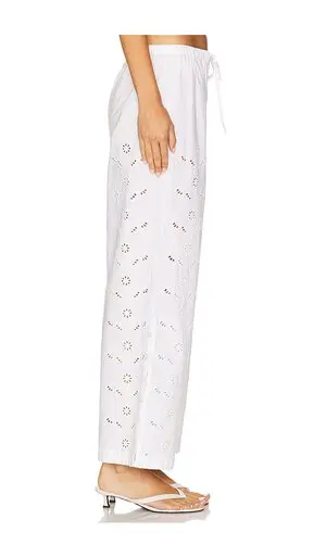 STONE COLD FOX Wide Leg Eyelet Pants