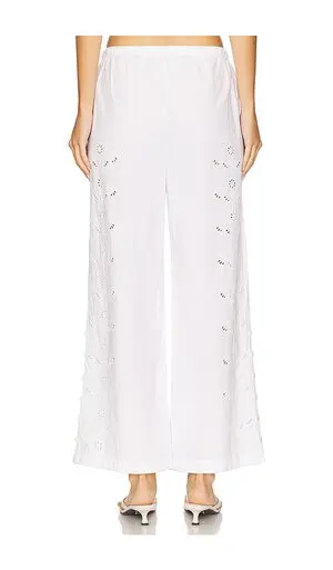 STONE COLD FOX Wide Leg Eyelet Pants