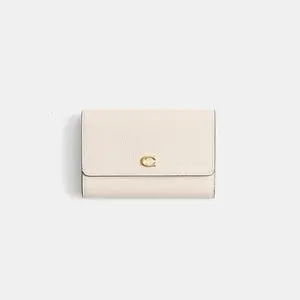 COACH® Restored Essential Medium Flap Wallet Brass/chalk
