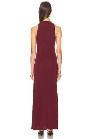 ST. AGNI Racer Back Jersey Maxi Dress