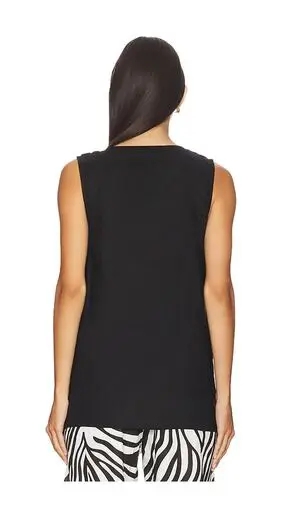 AEXAE Linen V Neck Top