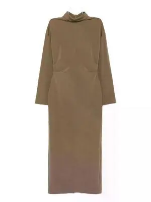Nanushka Jamson Draped Turtleneck Midi Dress
