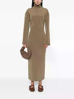 Nanushka Jamson Draped Turtleneck Midi Dress