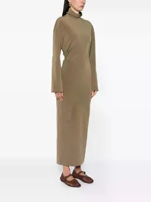 Nanushka Jamson Draped Turtleneck Midi Dress