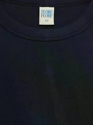 FLORE FLORE Ribbed Crew-neck Crop Top