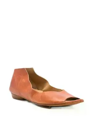 KUDETA Open-toe Leather Flats