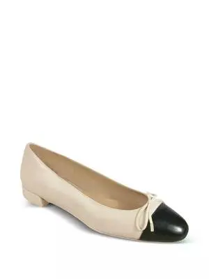 STUART WEITZMAN Sleek Bow-detail Flat Pumps