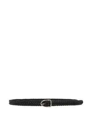 TOM FORD Braided Leather Belt - Black