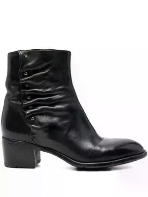 LEMARGO 50mm Zipped Ruched Ankle Boots