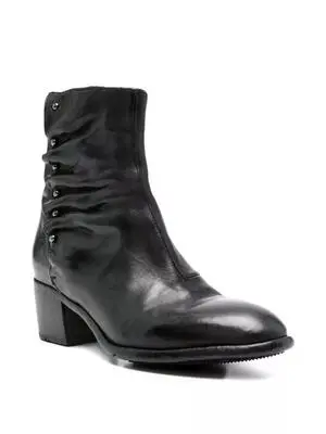 LEMARGO 50mm Zipped Ruched Ankle Boots