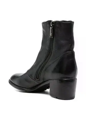 LEMARGO 50mm Zipped Ruched Ankle Boots