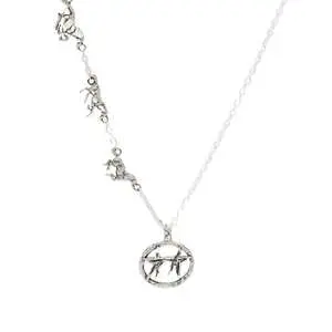 TWOJEYS Superstar Three Horse Necklace - Silver