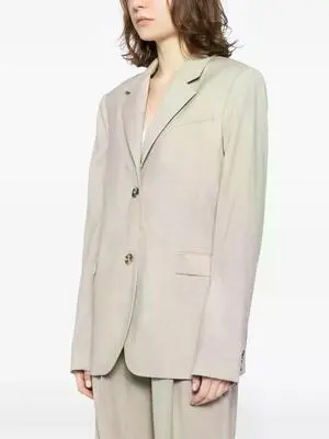 Loewe Tied-back Wool Blazer - Neutrals