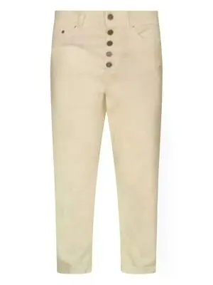 DONDUP Logo-patch Trousers - Neutrals