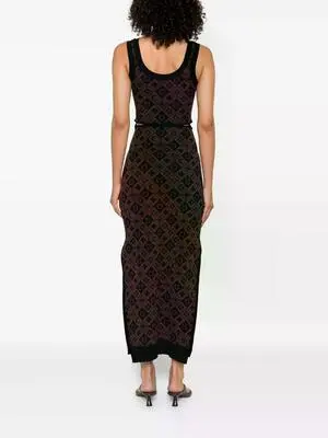 Nanushka Cut-out Patterned Midi Dress