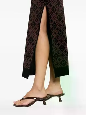 Nanushka Cut-out Patterned Midi Dress