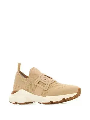 TOD'S Logo-detail Knit Trainers - Neutrals