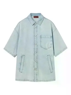 Gucci Short-sleeve Denim Shirt
