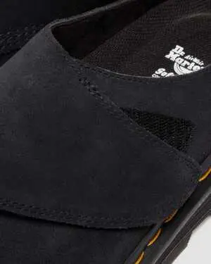 Dr. Martens Zebzag Anywair Suede Mules - Black
