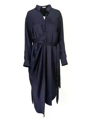 Brunello Cucinelli Long-sleeve Midi Dress