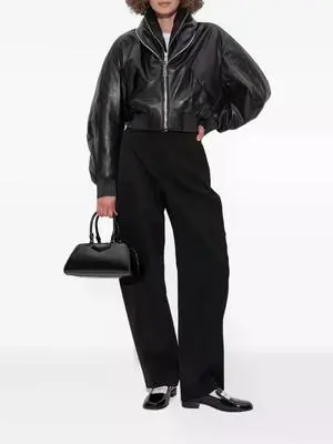 Givenchy Leather Bomber Jacket - Black
